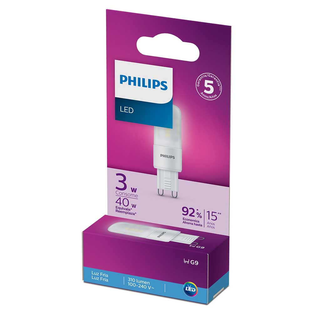Lâmpada Led Philips Capsula bivolt base G9 Branca Fria - 3W - Loja ...